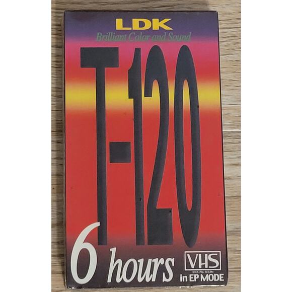 No Brand | Media | Ldk T2 Vhs Video Tape 6 Hours Ep Mode Recordable ...